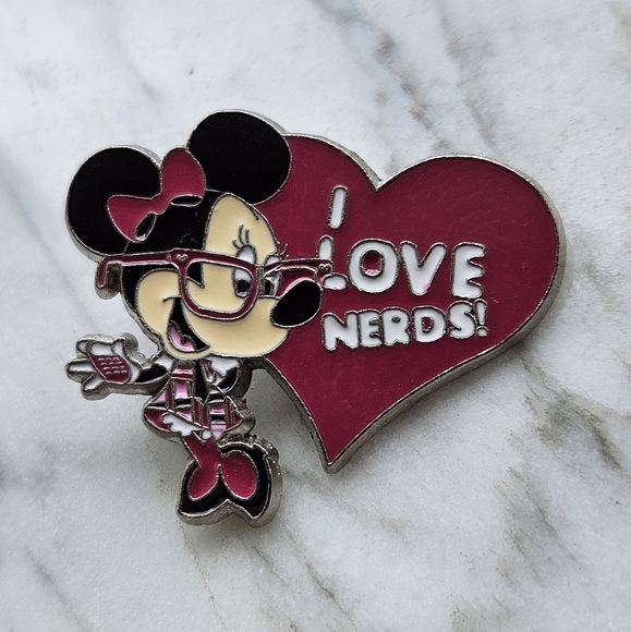 Disney | Jewelry | Minnie Mouse Nerds Rock I Love Nerds Disney Pin ...
